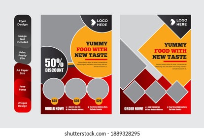 Set Restaurant Menu Flyer Design Templates Stock Vector (Royalty Free ...