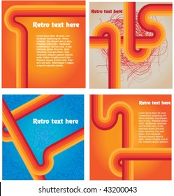 Set Retro Backgrounds Vector Stock Vector (Royalty Free) 43200043 | Shutterstock