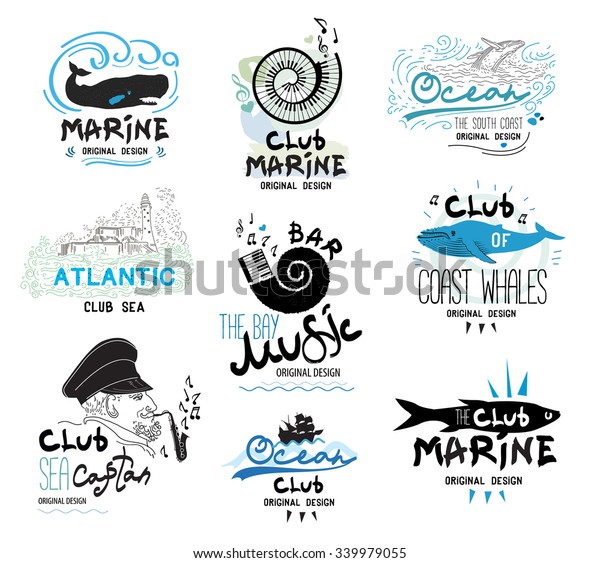 Set Retro Clubs Bars Logo Emblems 스톡 벡터(로열티 프리) 339979055 | Shutterstock