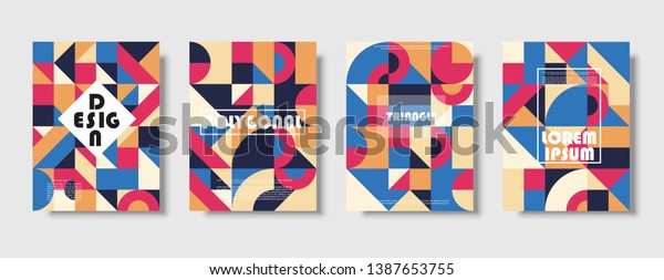 Set Retro Covers Collection Cool Vintage Stock Vector (Royalty Free ...
