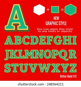Set Retro Letters Retro Graphic Style Stock Vector (Royalty Free) 251065246