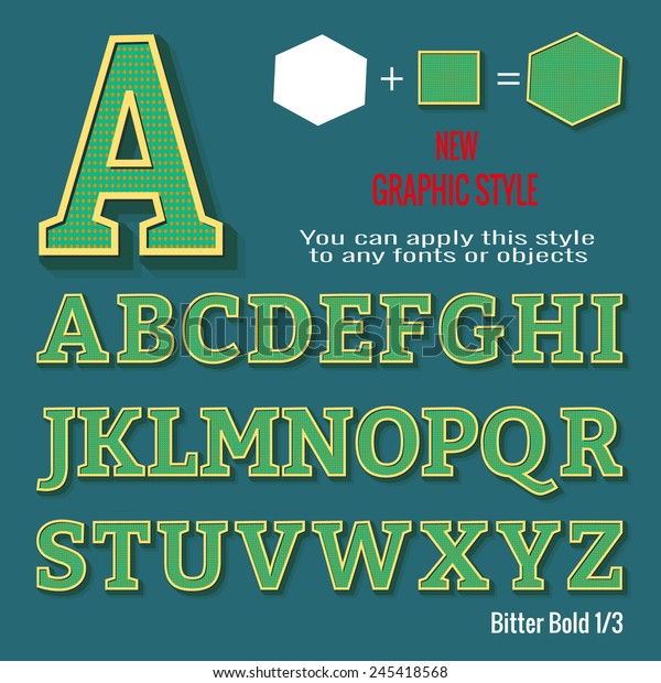 Set Retro Letters Retro Graphic Style Stock Vector (Royalty Free ...