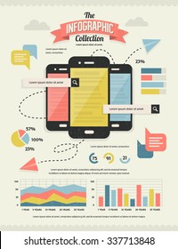 Set Retro Vintage Infographic Elements Your Stock Vector (Royalty Free ...