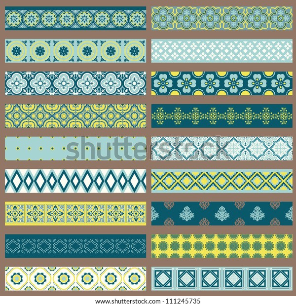 Set Ribbons Borders Design Scrapbook Vector Stock Vector (Royalty Free ...