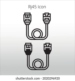 Set Rj45 Icon Line Isolated Logo Stock Vector (Royalty Free) 2020296920 ...