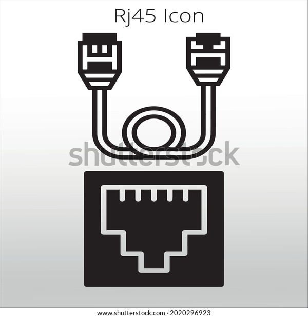 Set Rj45 Icon Line Isolated Logo Stock Vector (Royalty Free) 2020296923 ...