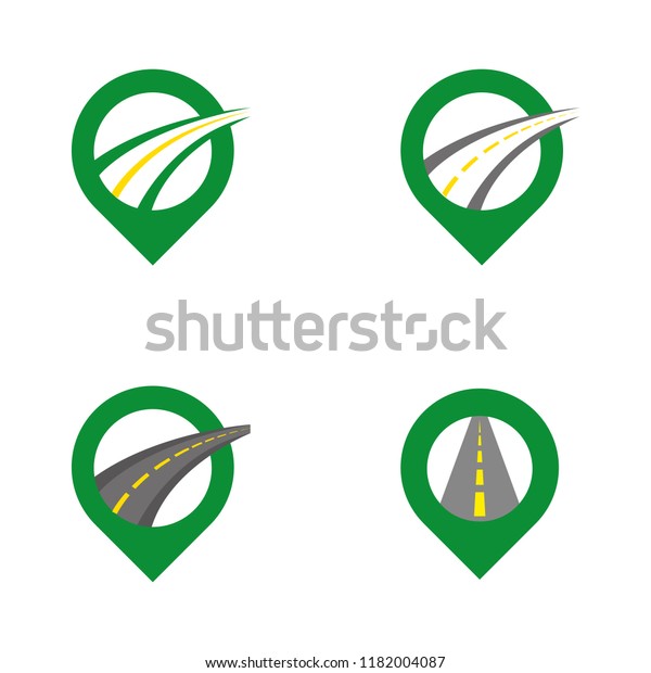 Set Road Icons Stock Vector (Royalty Free) 1182004087 | Shutterstock