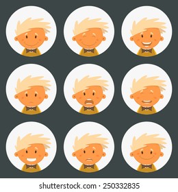 Set Round Avatars Fun Children Vector Stock Vector (Royalty Free ...