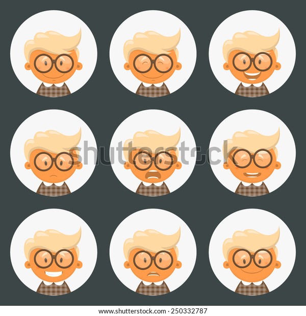 Set Round Avatars Fun Children Vector Stock Vector (Royalty Free ...