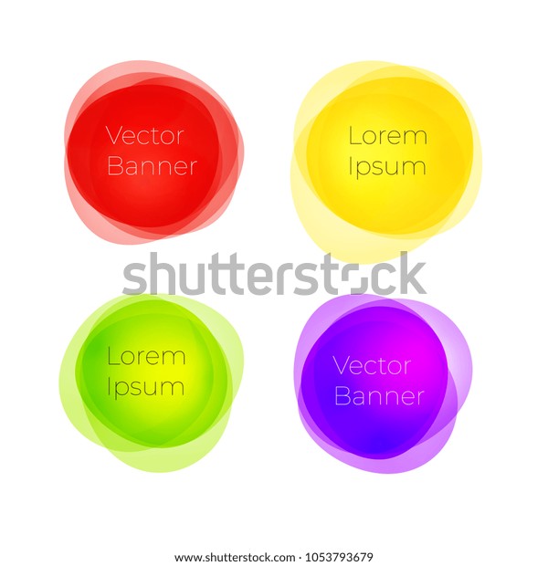 Set Round Colorful Vector Shapes Abstract Stock Vector (Royalty Free ...