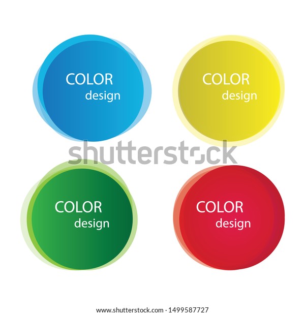 Set Round Colorful Vector Shapes Abstract Stock Vector (Royalty Free ...