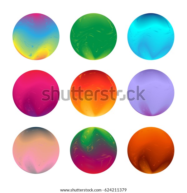Set Round Colorful Vector Shapes Abstract Stock Vector (Royalty Free ...
