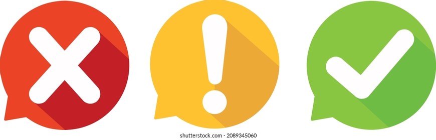1,000 Exclamation tick cross Images, Stock Photos & Vectors | Shutterstock