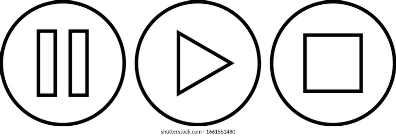 18,473 Round pause button Images, Stock Photos & Vectors | Shutterstock