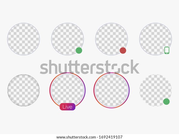 Set Round User Photo Profile Picture Stock Vector (Royalty Free ...