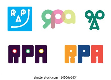 Set Rpa Logos Different Styles Vector Stock Vector (Royalty Free ...