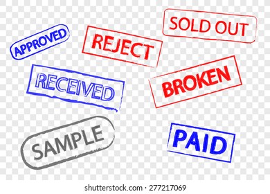 Set Rubber Stamps Stock Vector (Royalty Free) 277217069 | Shutterstock