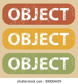 Set Rubber Stamps Word Object On Stock Vector (Royalty Free) 300004439 ...