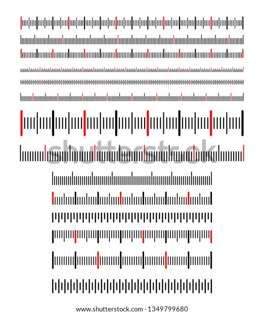 Set Rulers Inches Centimeters Vector Illustration Stock Vector (Royalty ...