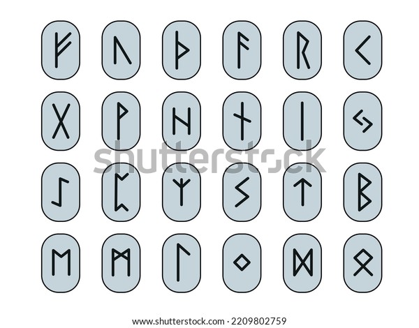 Set Runes Complete Collection Rune Alphabet: เวกเตอร์สต็อก (ปลอดค่า ...