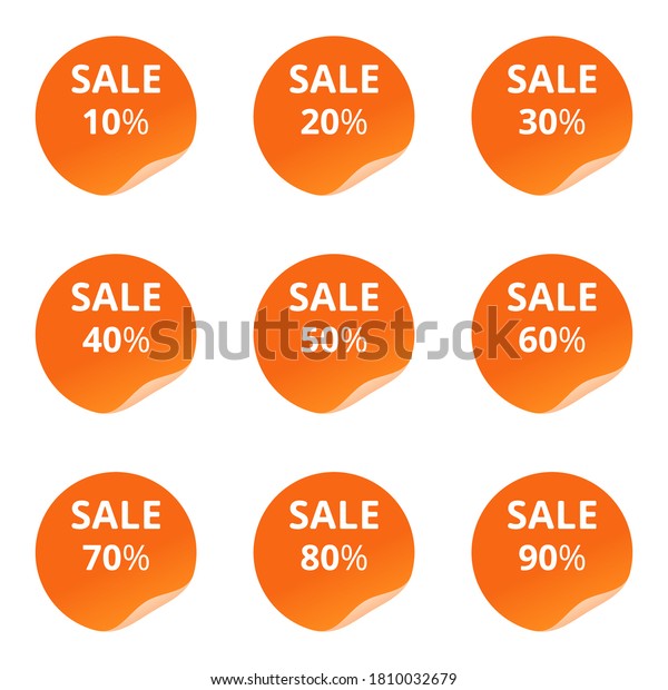 Set Sale Labels Template Vector Illustration Stock Vector (Royalty Free ...