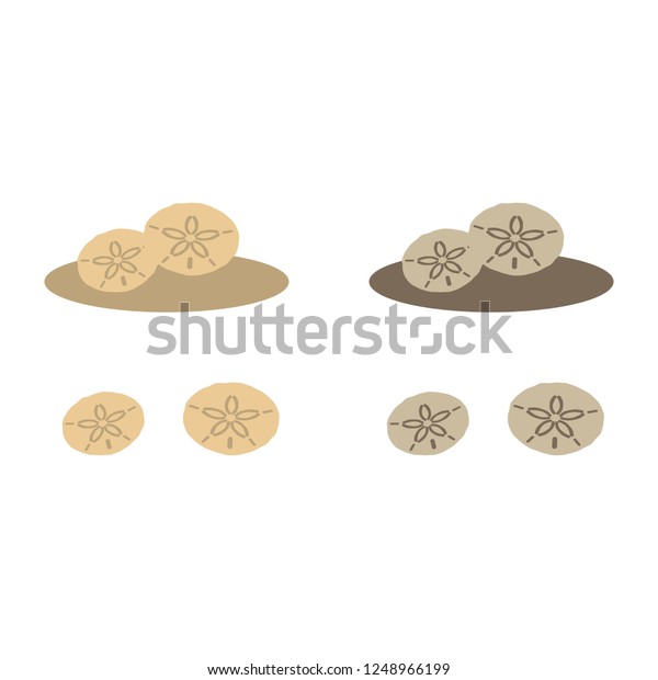 Set Sand Dollar Icons Stock Vector (Royalty Free) 1248966199