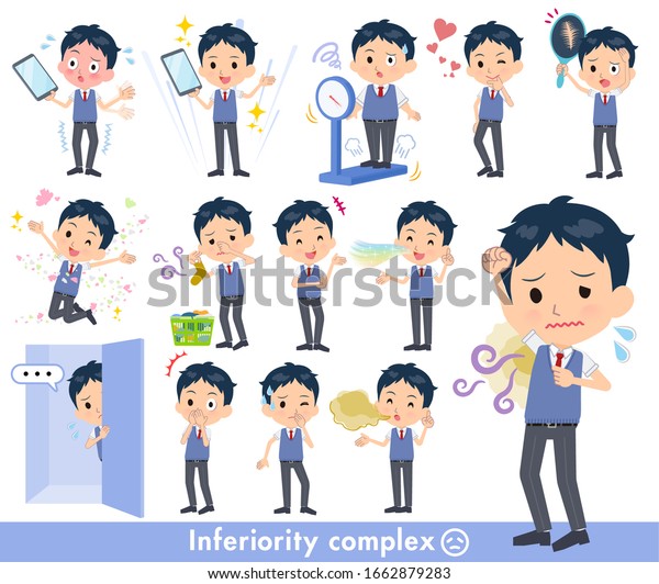 Set School Boy On Inferiority Complexthere Stock Vector (Royalty Free ...