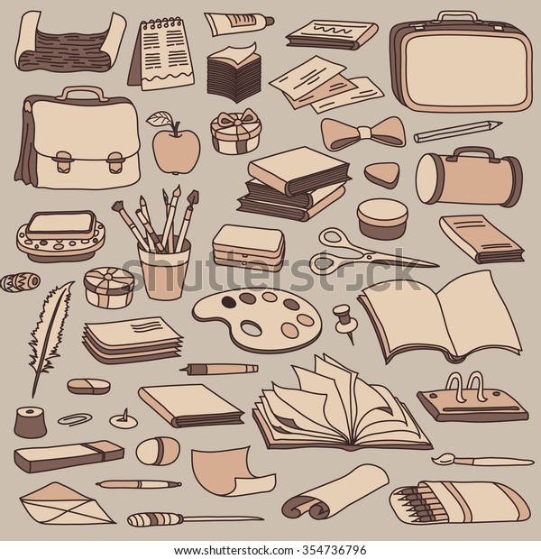 School Supplies Line Drawing at Ellis Shepherd blog