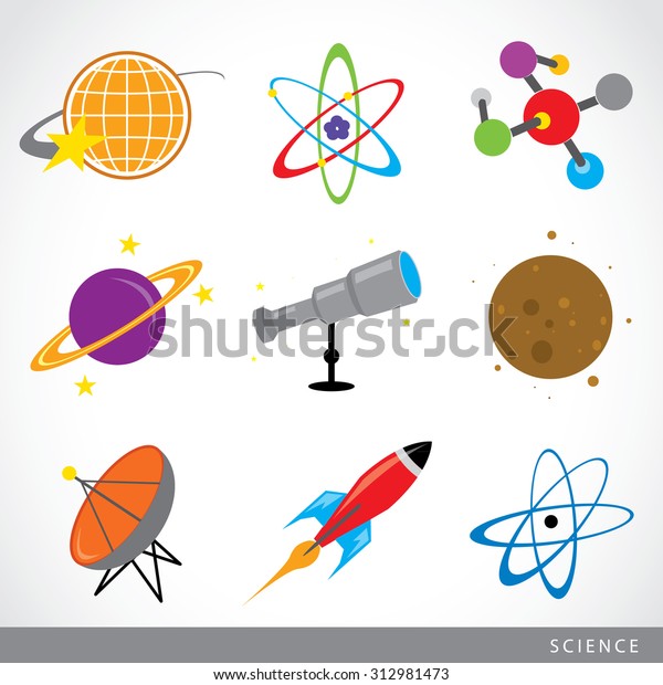 Set Science Stuff Icon Universe Solar Stock Vector (Royalty Free) 312981473