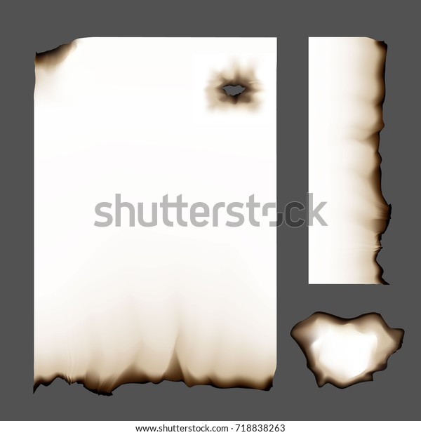 Set Scorched Piece Paper Parchment Burnt 库存矢量图（免版税）718838263 | Shutterstock