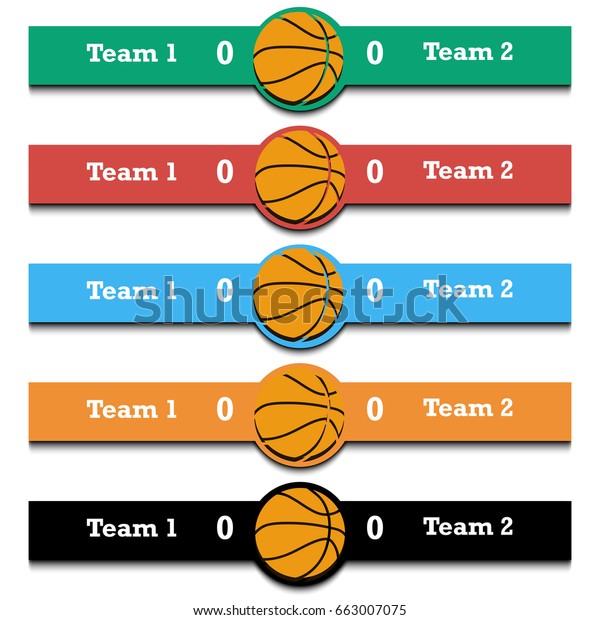 Set Score Basketball Match Result Match Stock Vector (Royalty Free ...
