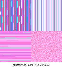 Set Seamless Colored Patterns Pretty Bright Stock Vector (Royalty Free ...
