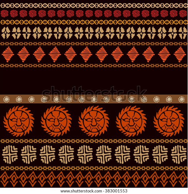Set Seamless Ethnic Borders Aboriginal Arts Stock Vector (Royalty Free ...