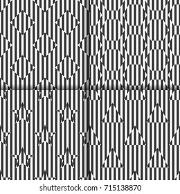 Set Seamless Linear Black White Patterns Stock Vector (Royalty Free ...