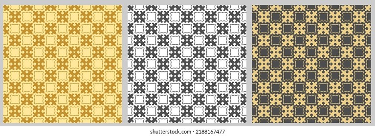 Set Seamless Ornaments Texture Textiles Simple Stock Vector (Royalty ...