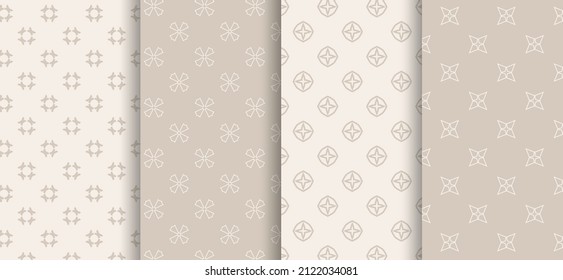 Set Seamless Patterns Retro Style Vector Stock Vector (Royalty Free ...