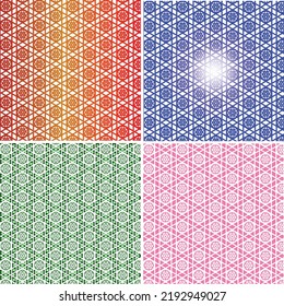 Set Seamless Periodic Repeat Star Pattern Stock Vector (Royalty Free ...