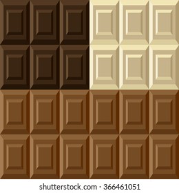 Set Seamless Textures Chocolate Bar Stock Vector (Royalty Free ...
