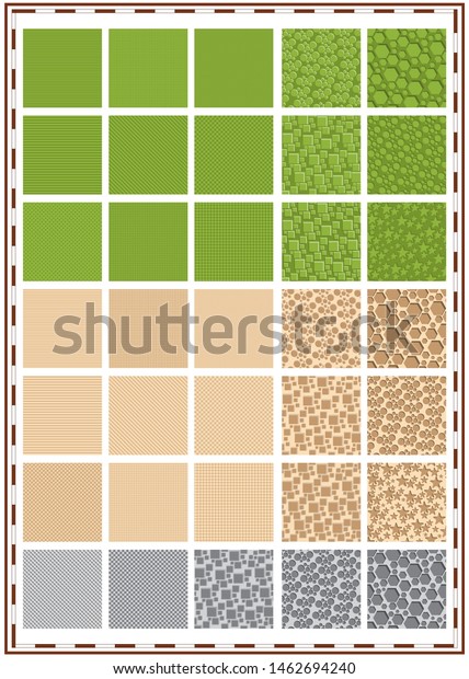 Set Seamless Textures Game Design Elements Stock Vector (Royalty Free ...