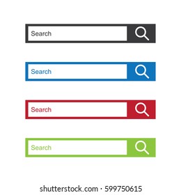 Set Search Bars Flat Web Design Stock Vector (Royalty Free) 599750615 ...