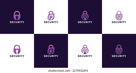 Set Security Logo Design Inspiration Stock Vector (Royalty Free ...