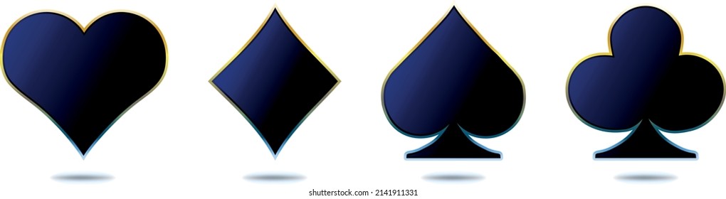 Set Shiny Playing Cards Stock Vector (Royalty Free) 2141911331 ...