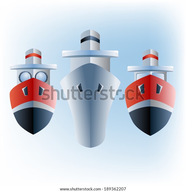 Set Ships Steamer Sign Stock Vector (Royalty Free) 189362207 | Shutterstock