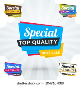 Set Shopping Stickers Banners Vector Illustration Stock Vector (Royalty ...