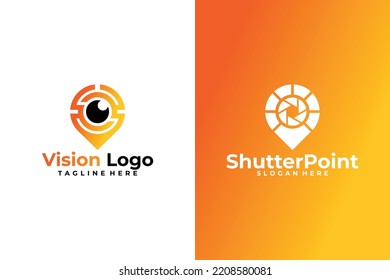 Set Shutter Logo Shutter Point Design Stock Vector (Royalty Free ...