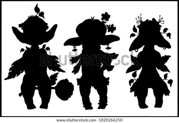 Fijar personajes de dibujos animados de: vector de stock (libre de ...