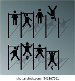 Set Silhouettes Athlete Shadow That Will Stock Vector (Royalty Free ...