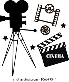 Movie Film Set Stock Vector (Royalty Free) 490982074