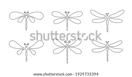 Dragonfly Outlines | Free download on ClipArtMag