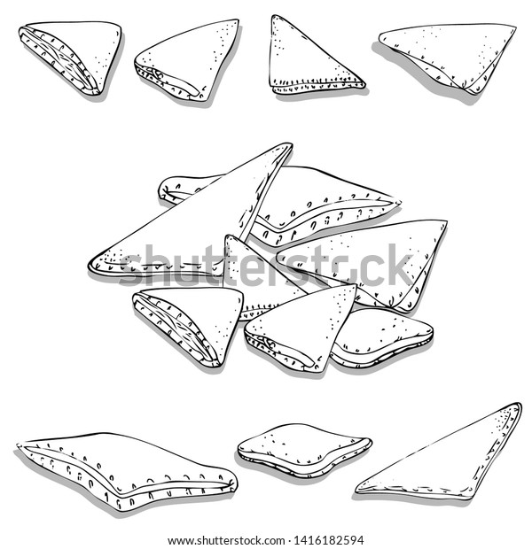 Set Simple Drawing Cookies Your Design Stock Vector (Royalty Free ...